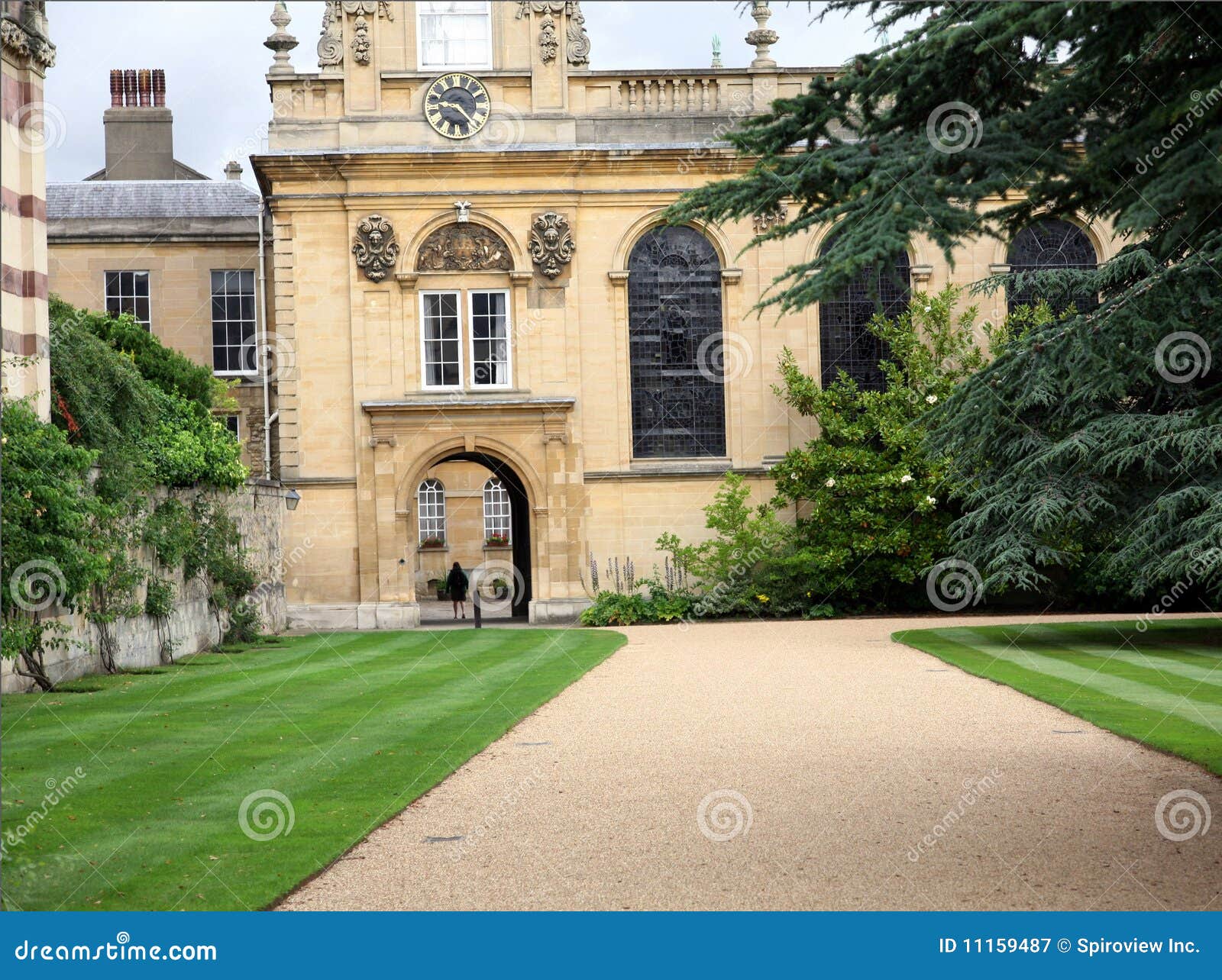 Oxford University Courtyard Stock Image - Image of baroque, college ...