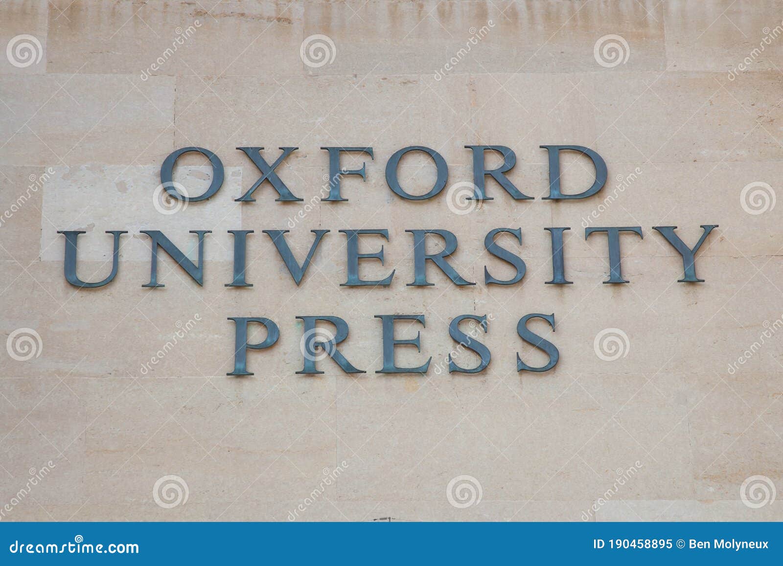 The Oxford University Press Sign on the Building in Oxford in the UK ...
