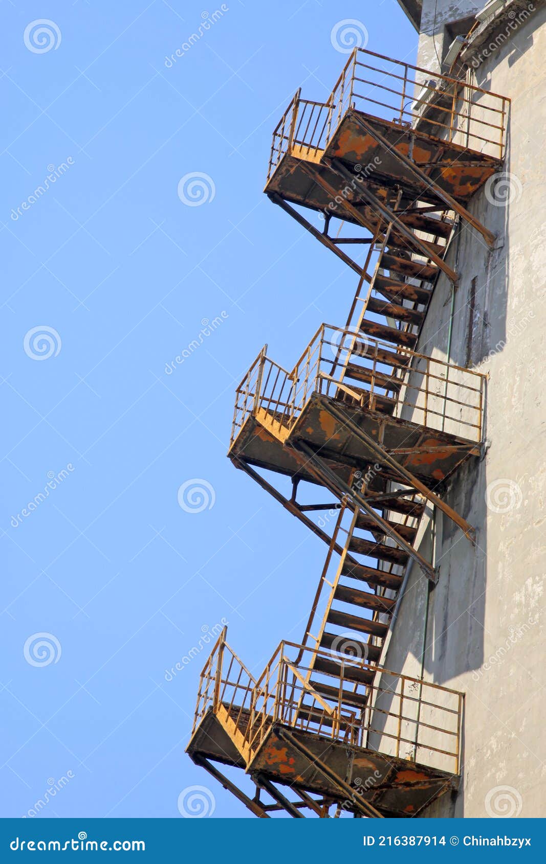 Oxidation Rust Metal Stairs Stock Photo - Image of folding, damage ...