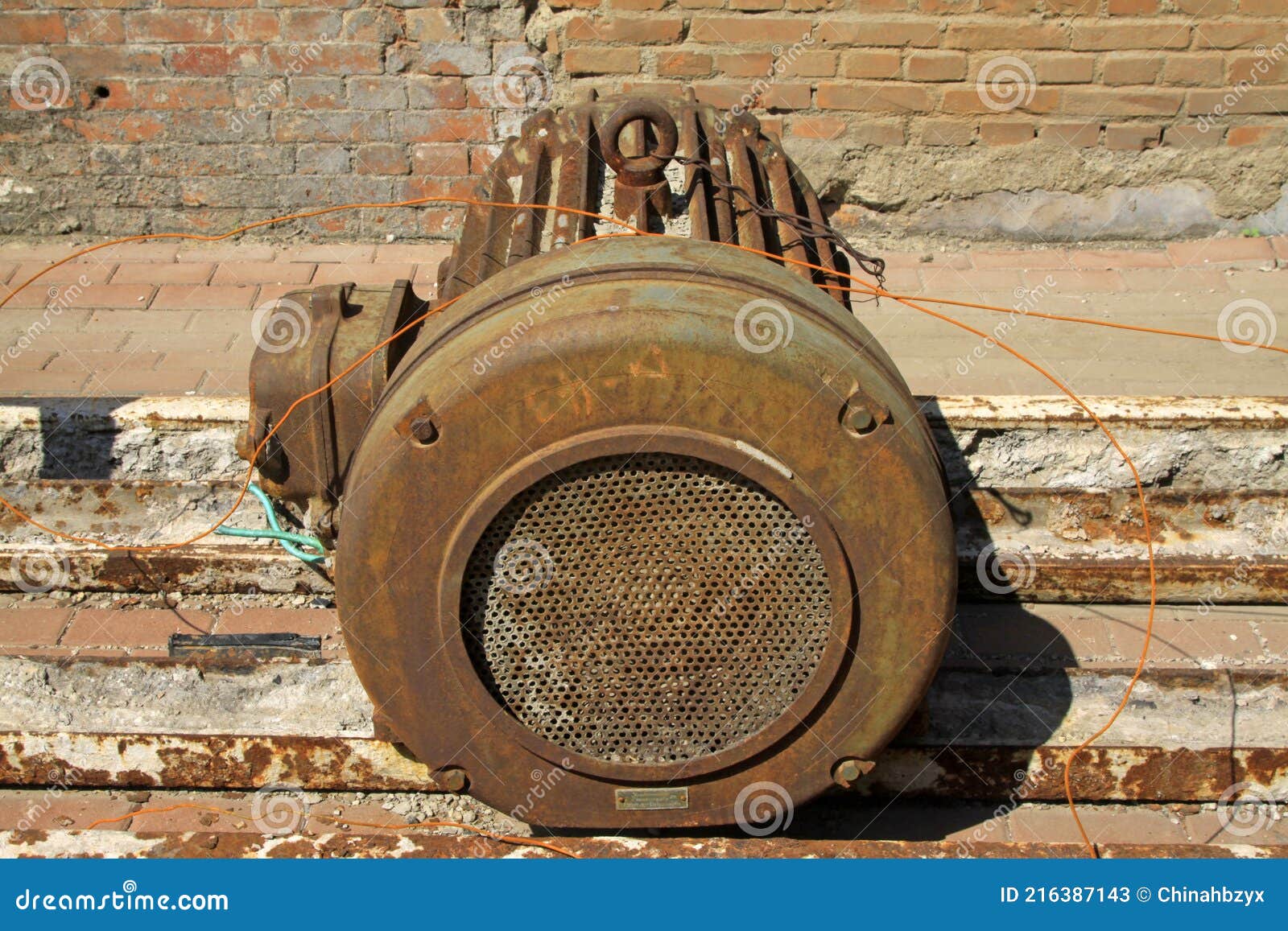 Oxidation rust motor stock image. Image of broken, erosion - 216387143