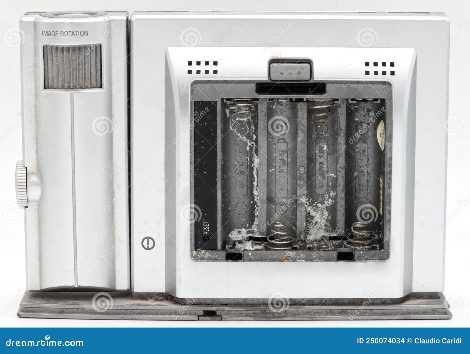 Oxide Corrosion Inside the Battery Compartment of an Electronic Device ...