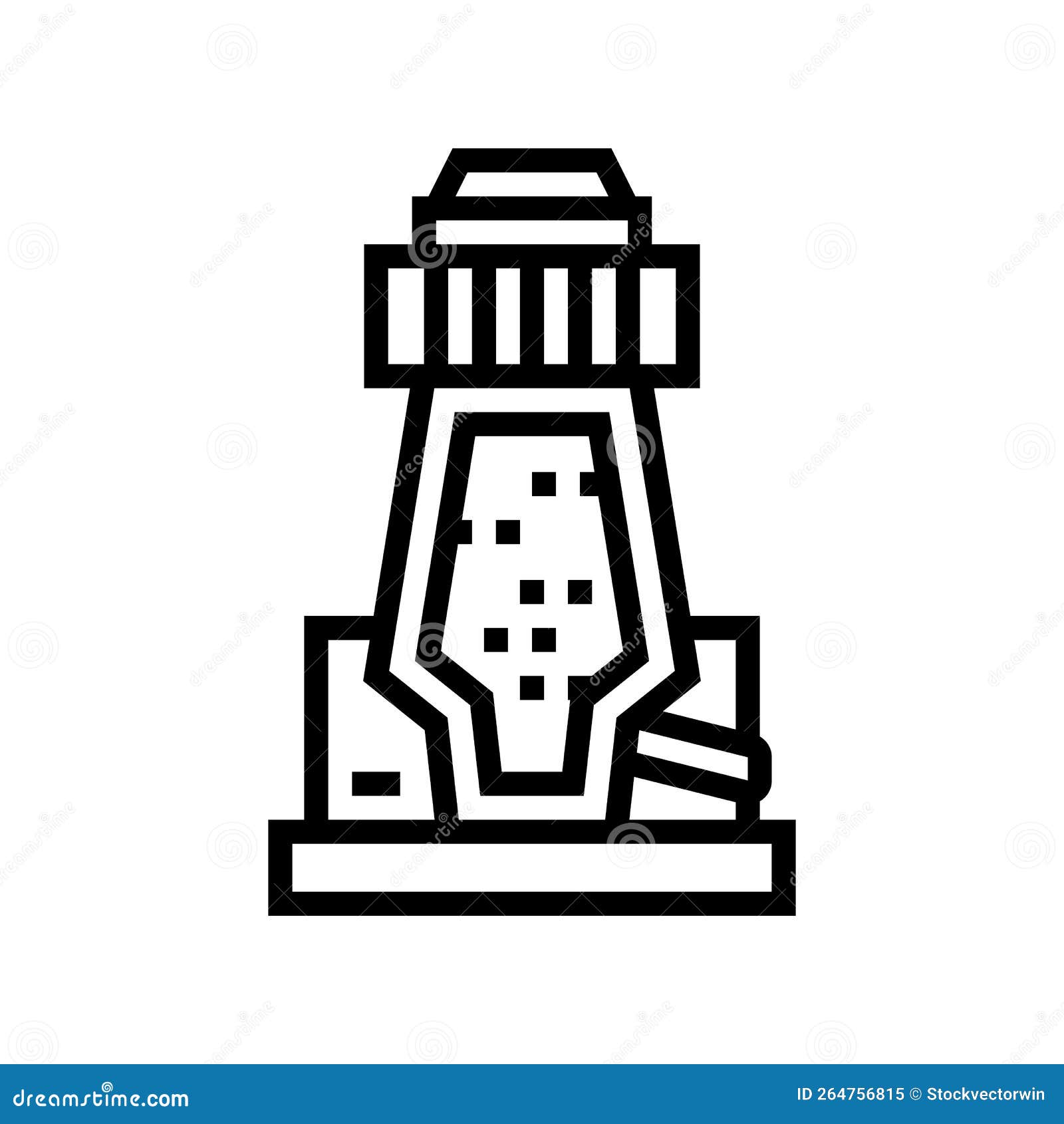Oxide Ore Processing Copper Line Icon Vector Illustration Stock ...