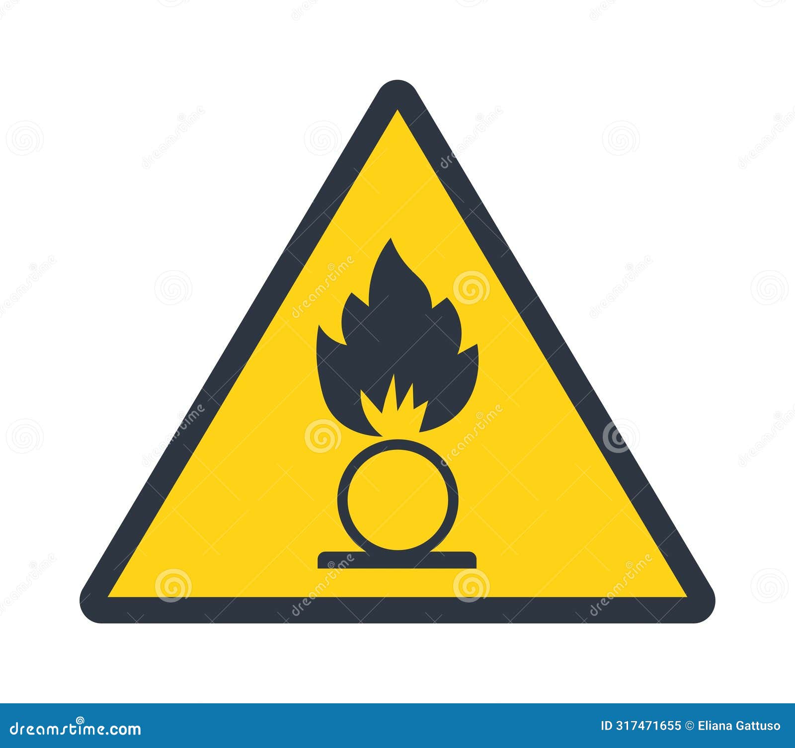 Oxidising material symbol stock vector. Illustration of industry ...
