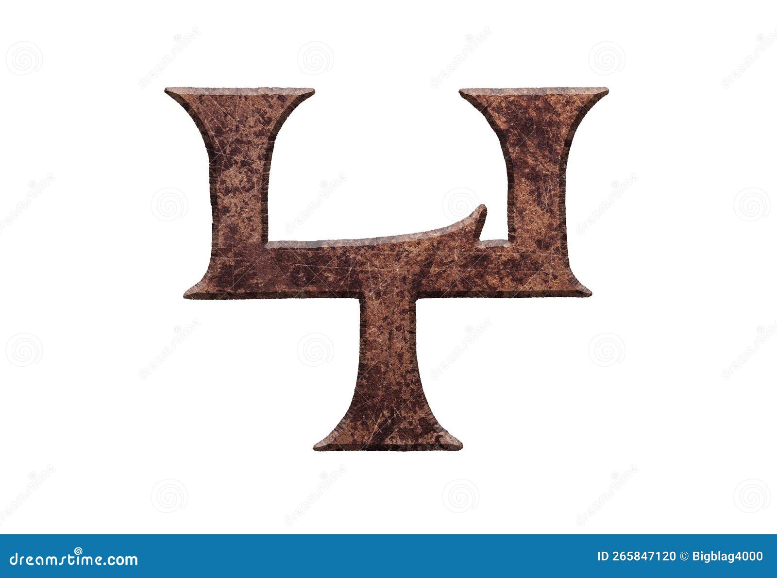 Oxidized Ancient Letter.Decorative Beveled Font. Stock Photo ...