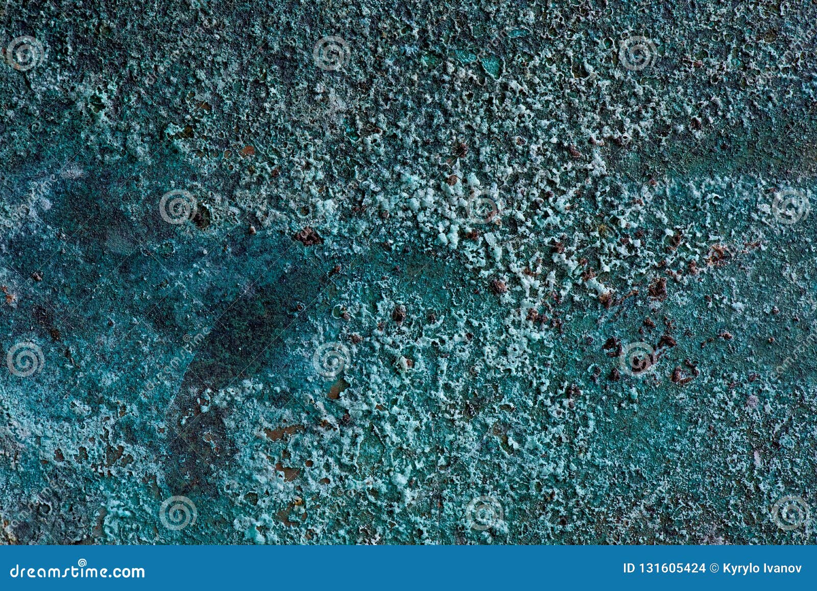 Oxidized Copper Background. Blue Texture Background. Old Worn Metal ...