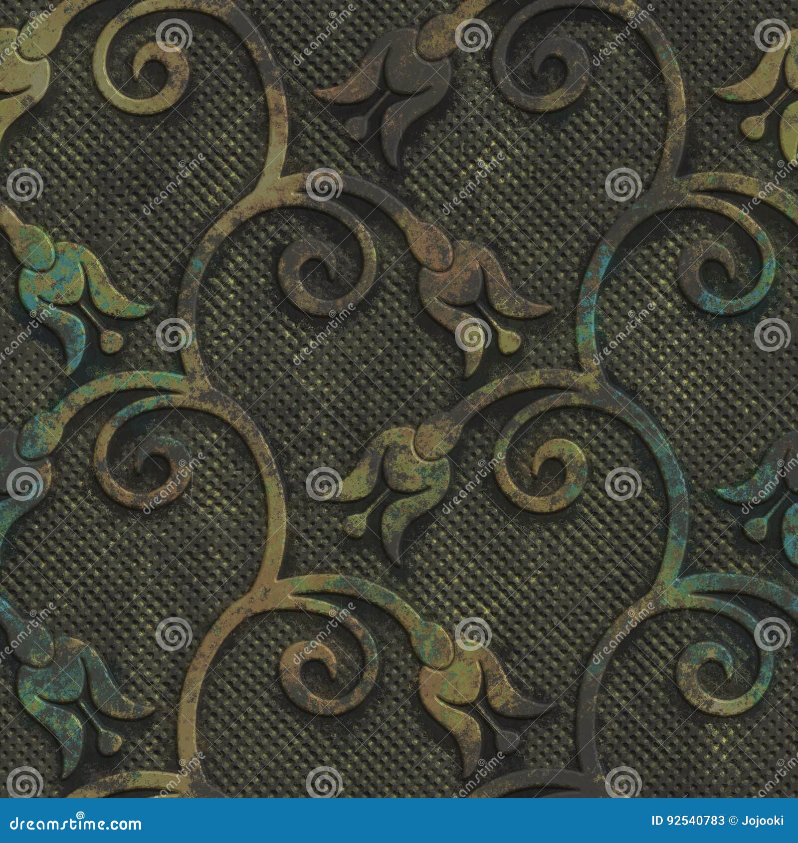 Seamless Oxidized Copper Patina Corrugated Sheet Metal Grunge ...