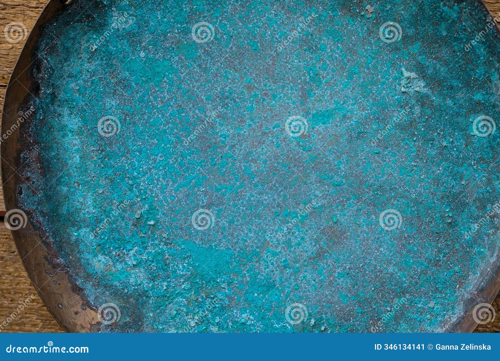 Oxidized Copper Plate. Copper Oxide Patina. Stock Image - Image of ...