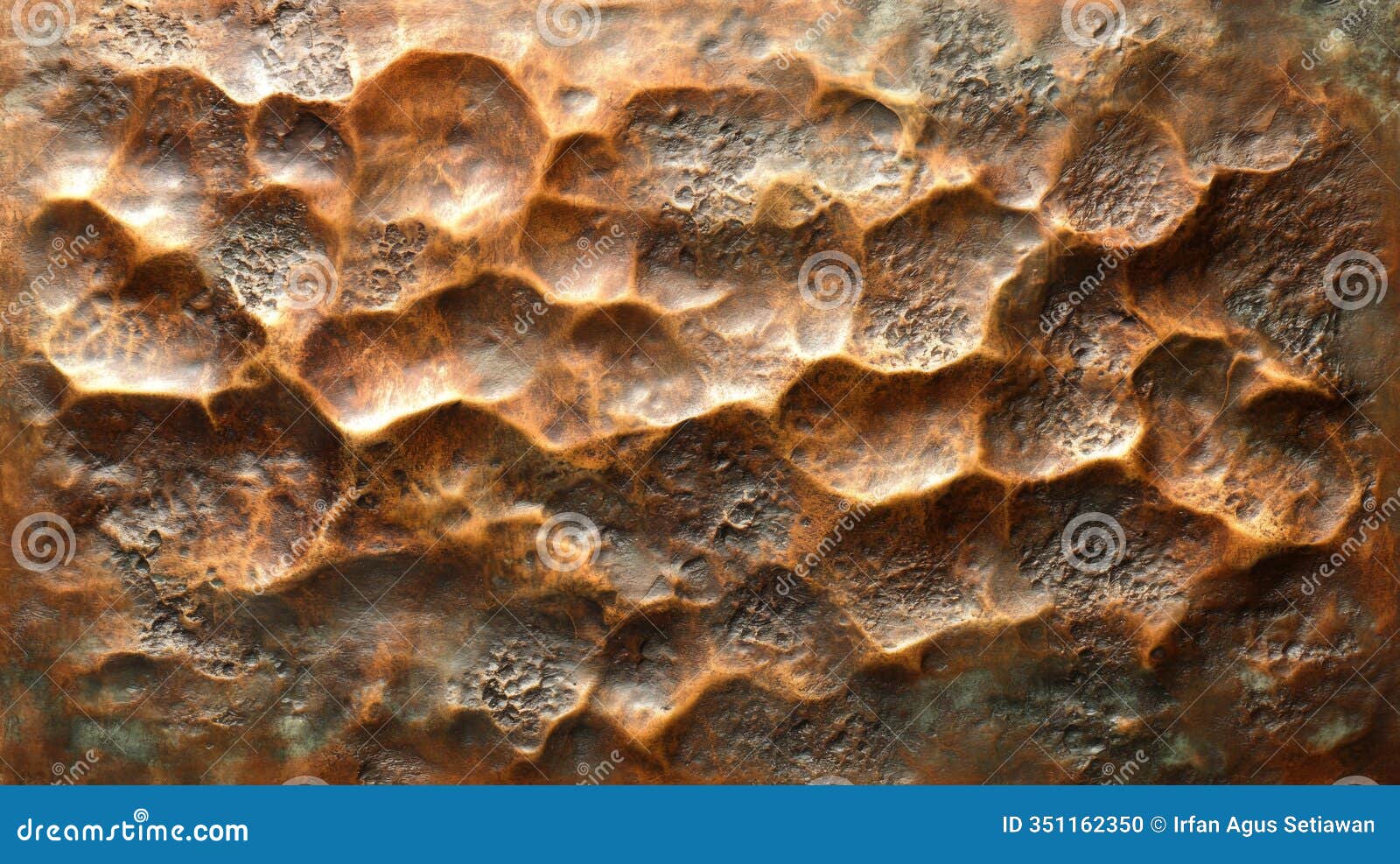 Oxidized Copper Metal Wall Panel With Rusty Bronze Brass Details ...