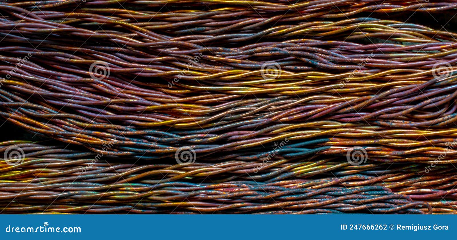 Oxidized Copper Wires. Background or Texture Stock Photo - Image of ...
