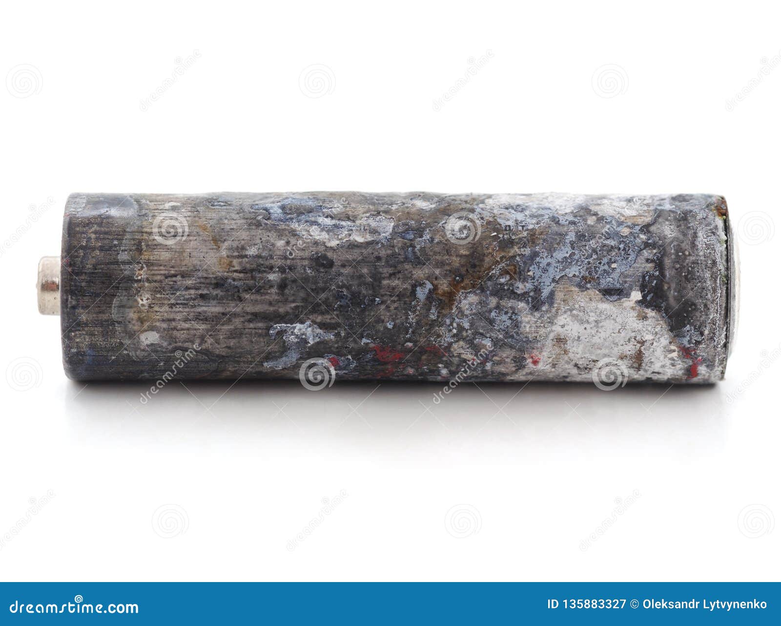 Oxidized old battery stock image. Image of corrosion - 135883327