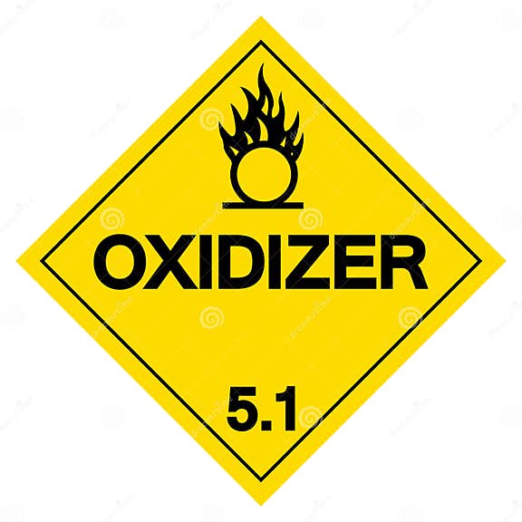 Oxidizer Class 5.1 Symbol Sign, Vector Illustration, Isolate on White ...