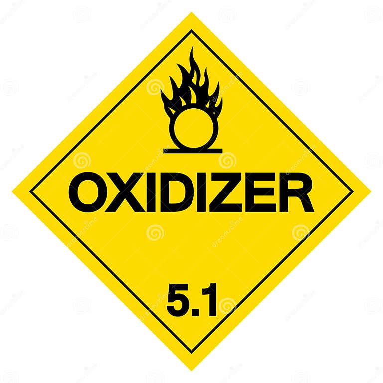 Oxidizer Class 5.1 Symbol Sign, Vector Illustration, Isolate on White ...