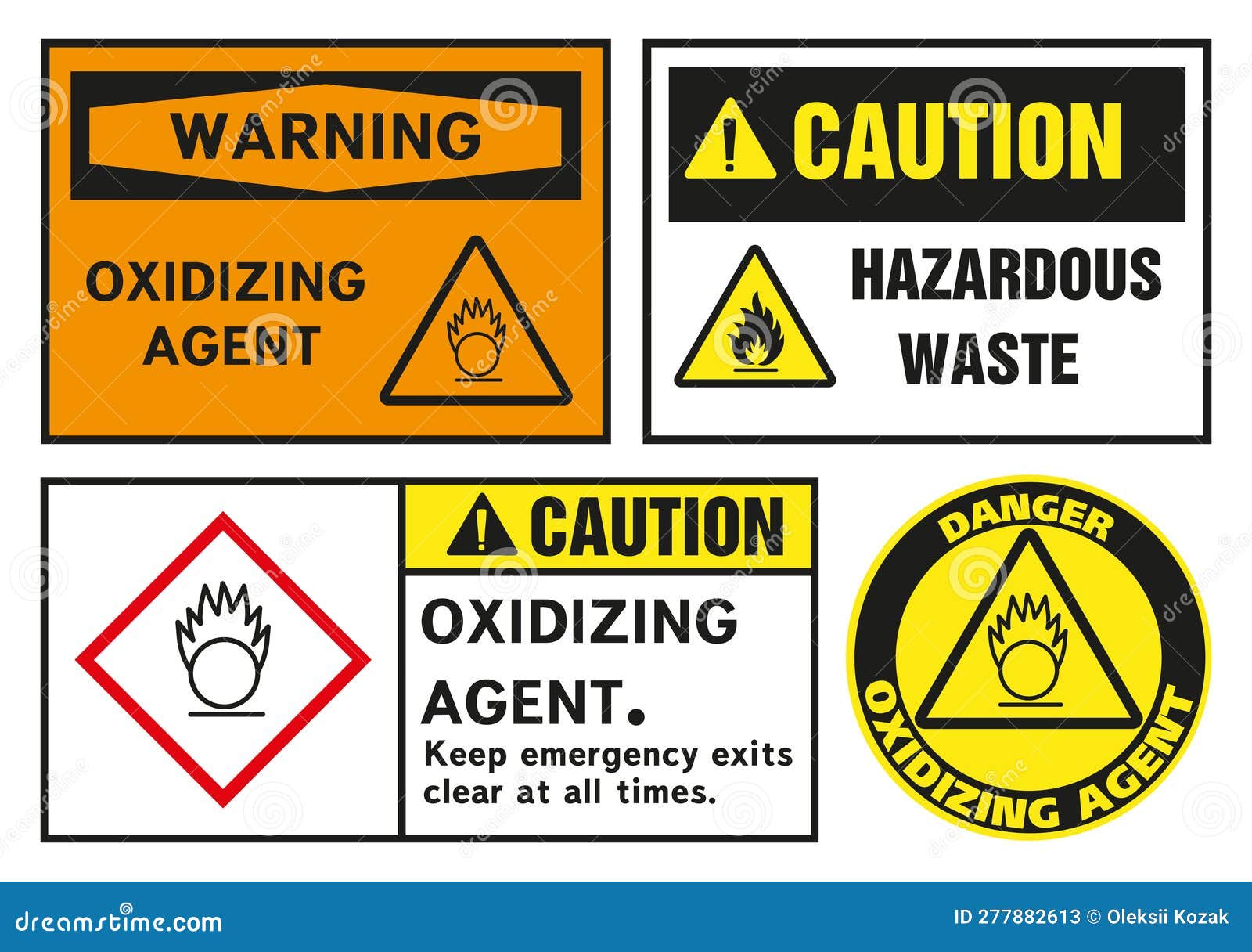 Warning Oxidizer Symbol Sign, Vector Illustration, Isolate On White ...