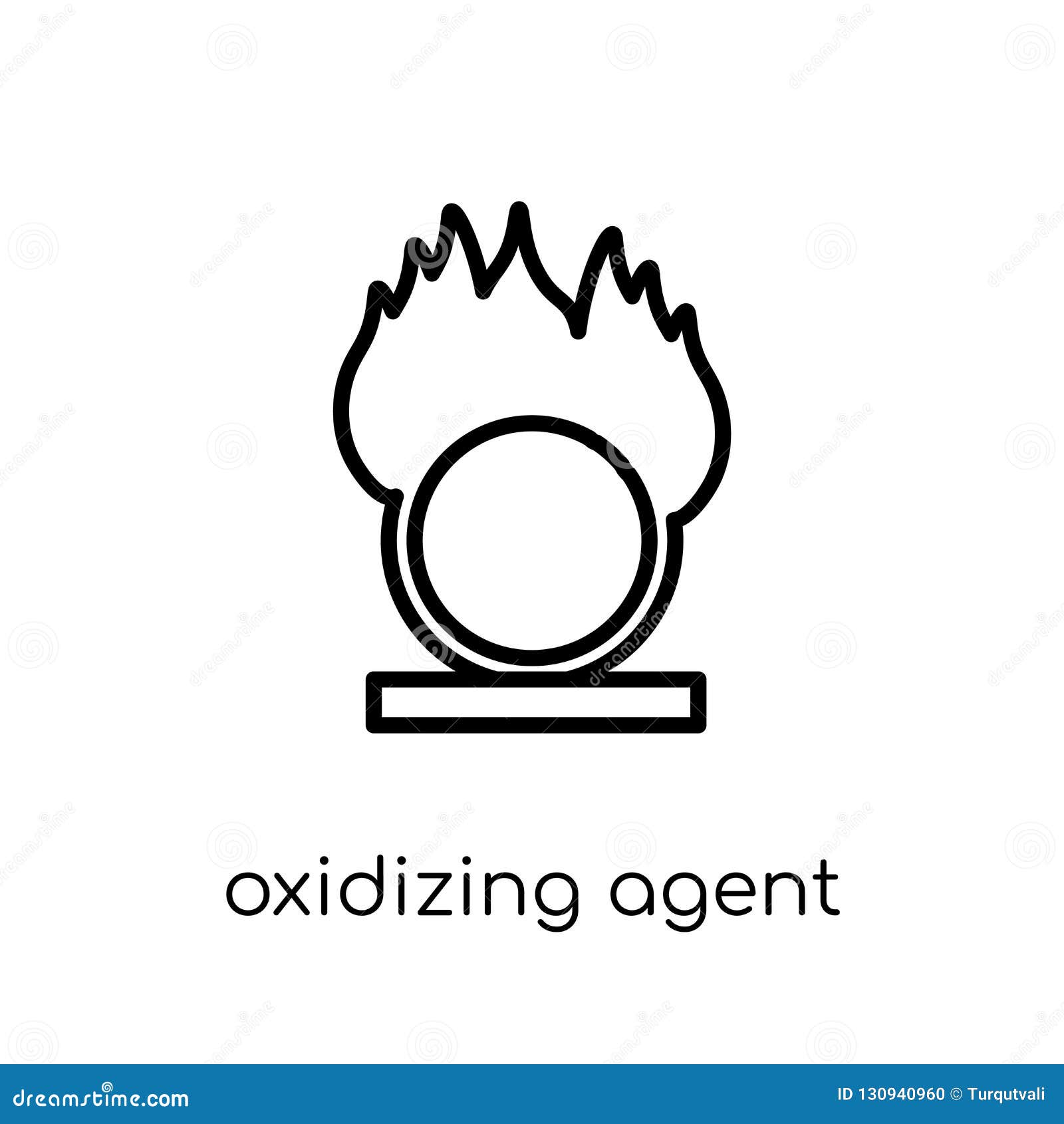 Oxidizing Agent Icon. Trendy Modern Flat Linear Vector Oxidizing Stock ...