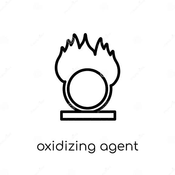 Oxidizing Agent Icon. Trendy Modern Flat Linear Vector Oxidizing Stock ...