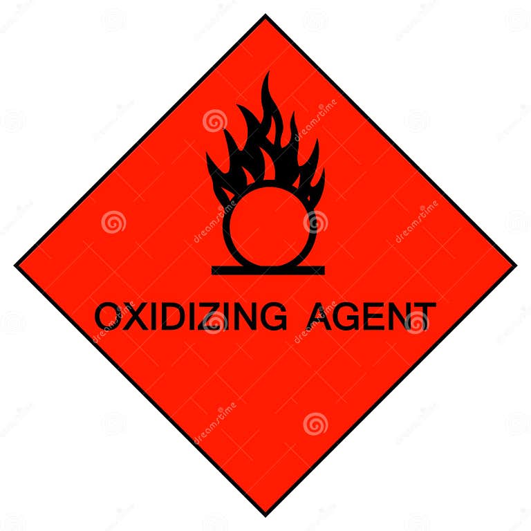 Oxidizing Agent Symbol Sign Isolate on White Background,Vector ...