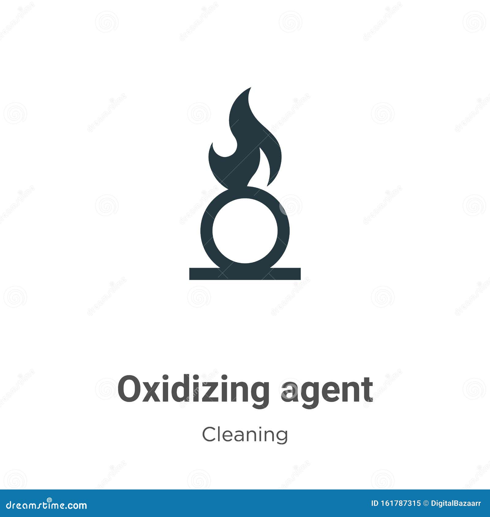 Oxidizing Agent Vector Icon on White Background. Flat Vector Oxidizing ...