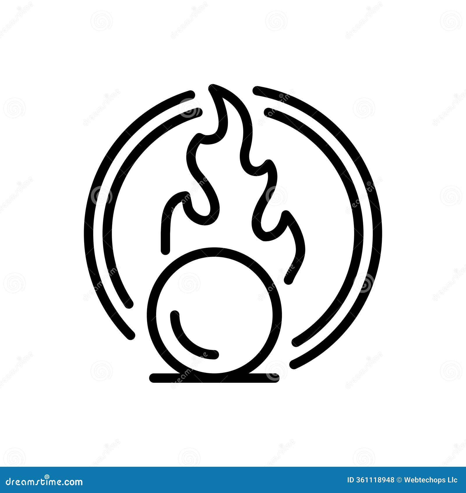 Black Line Icon for Oxidizing, Oxidizer and Unsafe Stock Vector ...