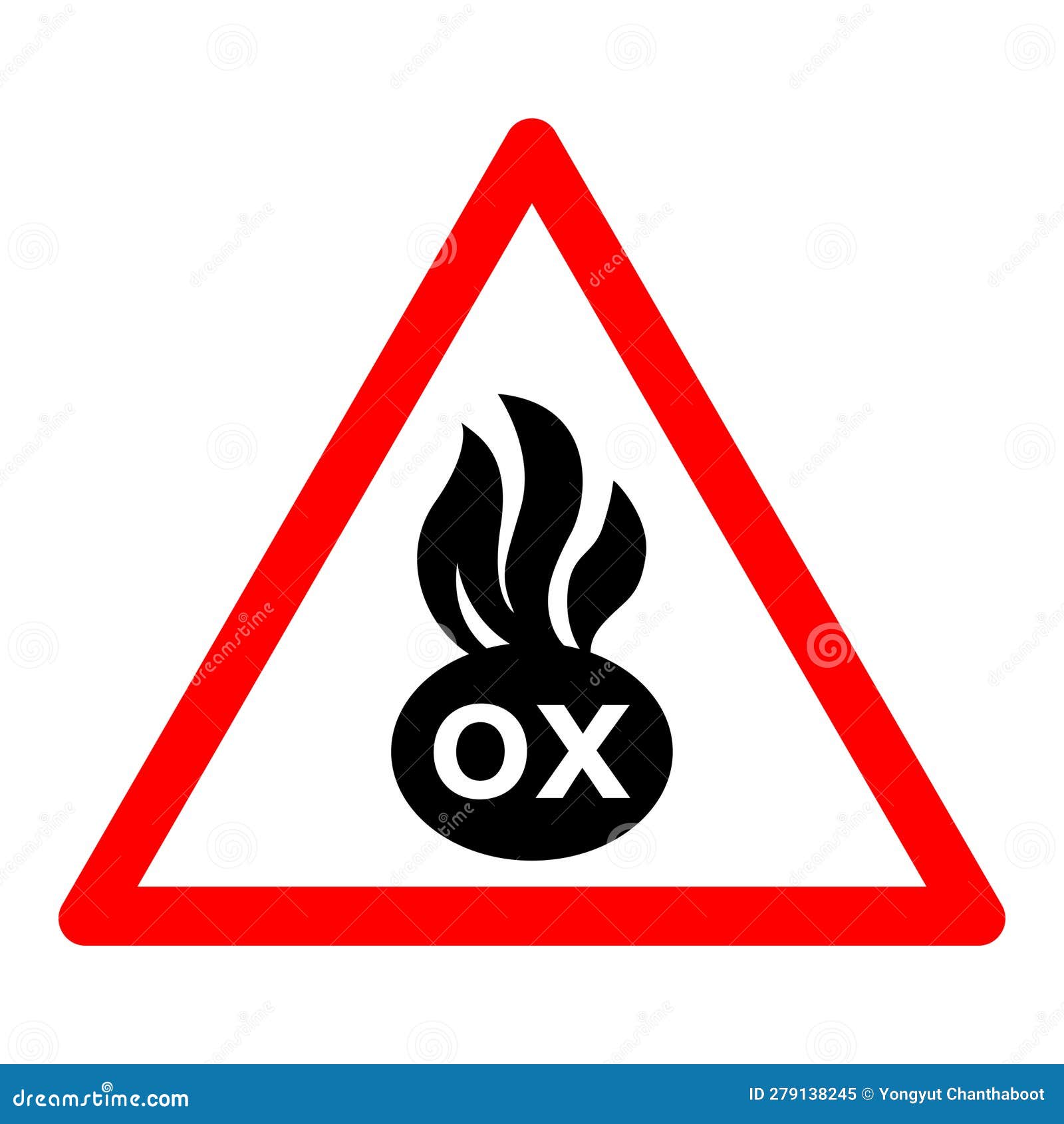 Oxidizing Materials Sign ,Vector Illustration, Isolate on White ...