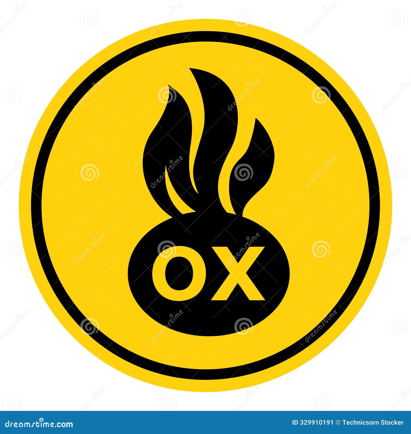 Oxidizing Materials Symbol Sign, Vector Illustration, Isolate on White ...
