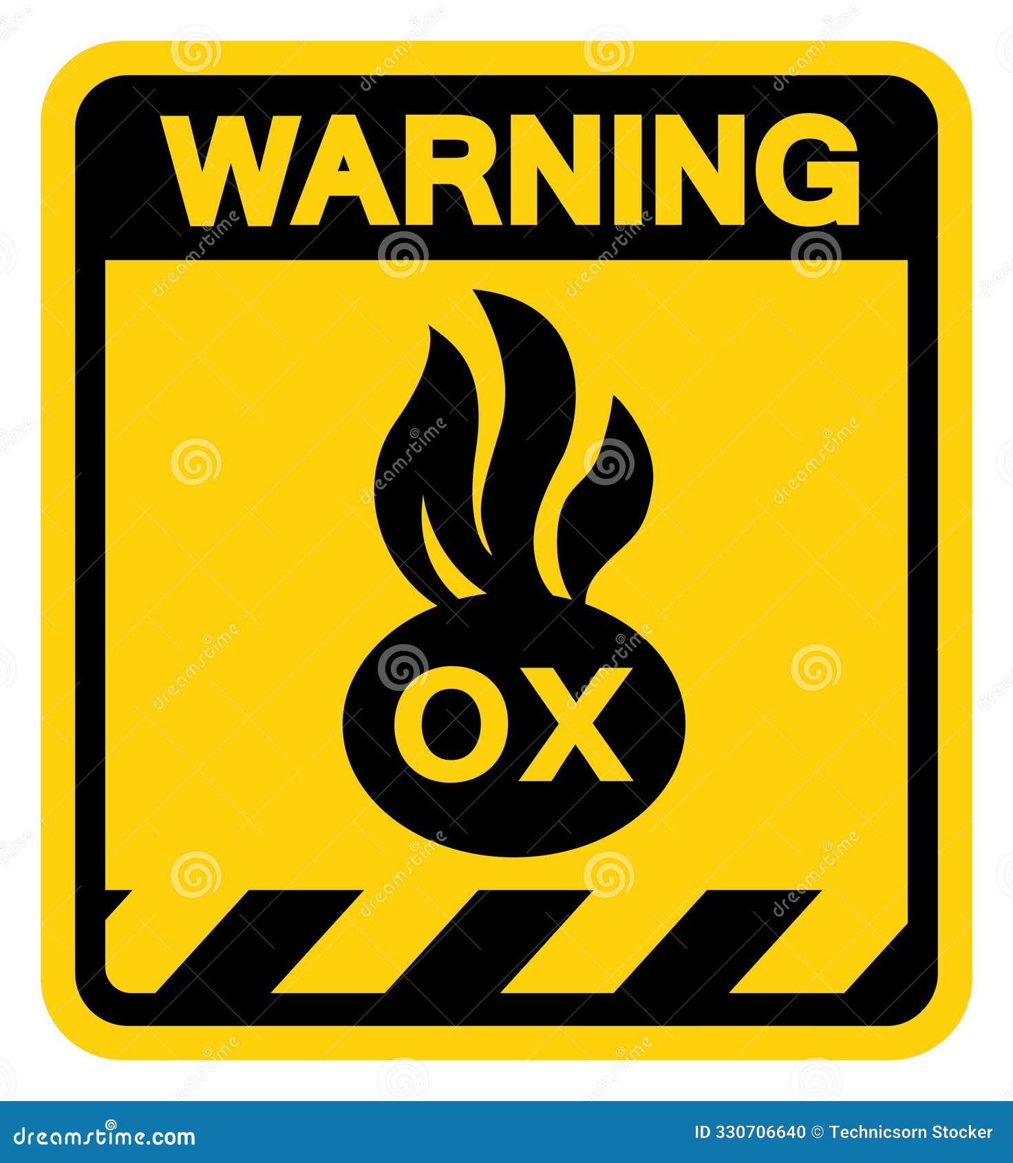Oxidizing Materials Warning Sign, Vector Illustration, Isolate on White ...
