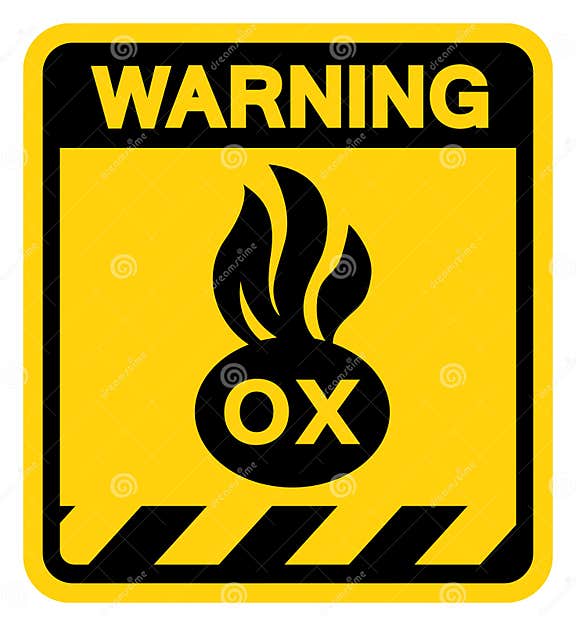 Oxidizing Materials Warning Sign, Vector Illustration, Isolate on White ...