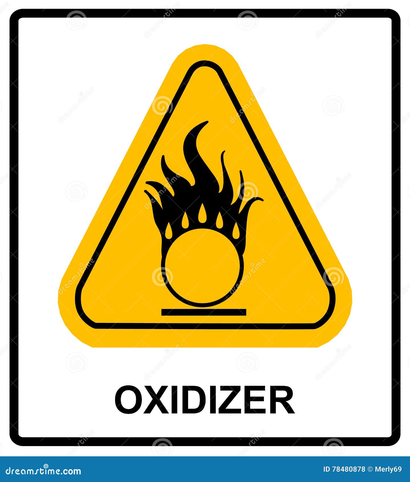 Oxidizing Warning Symbol Vector Illustration | CartoonDealer.com #78480878