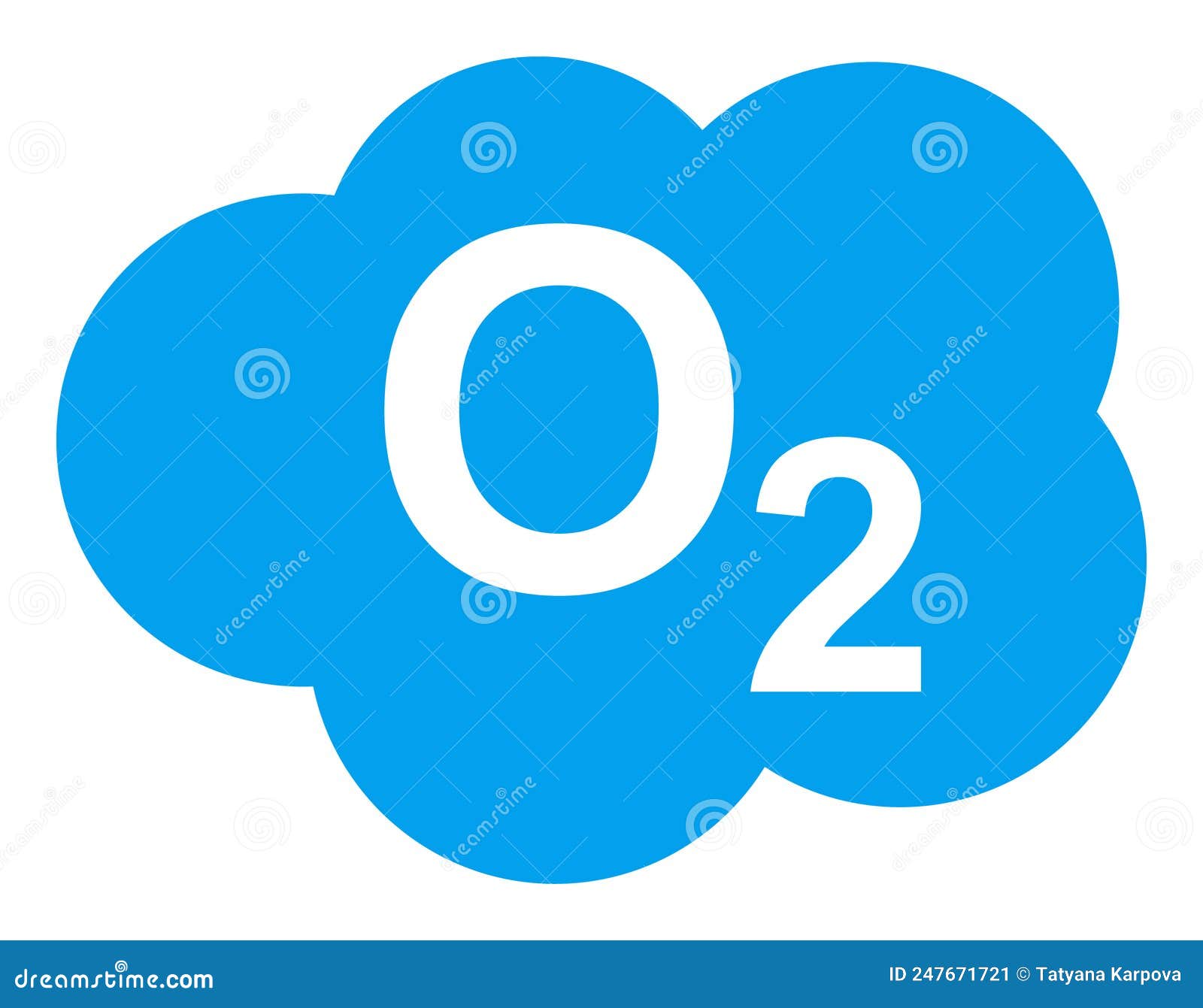 Oxigen Cloud Raster Icon Flat Illustration Stock Illustration ...