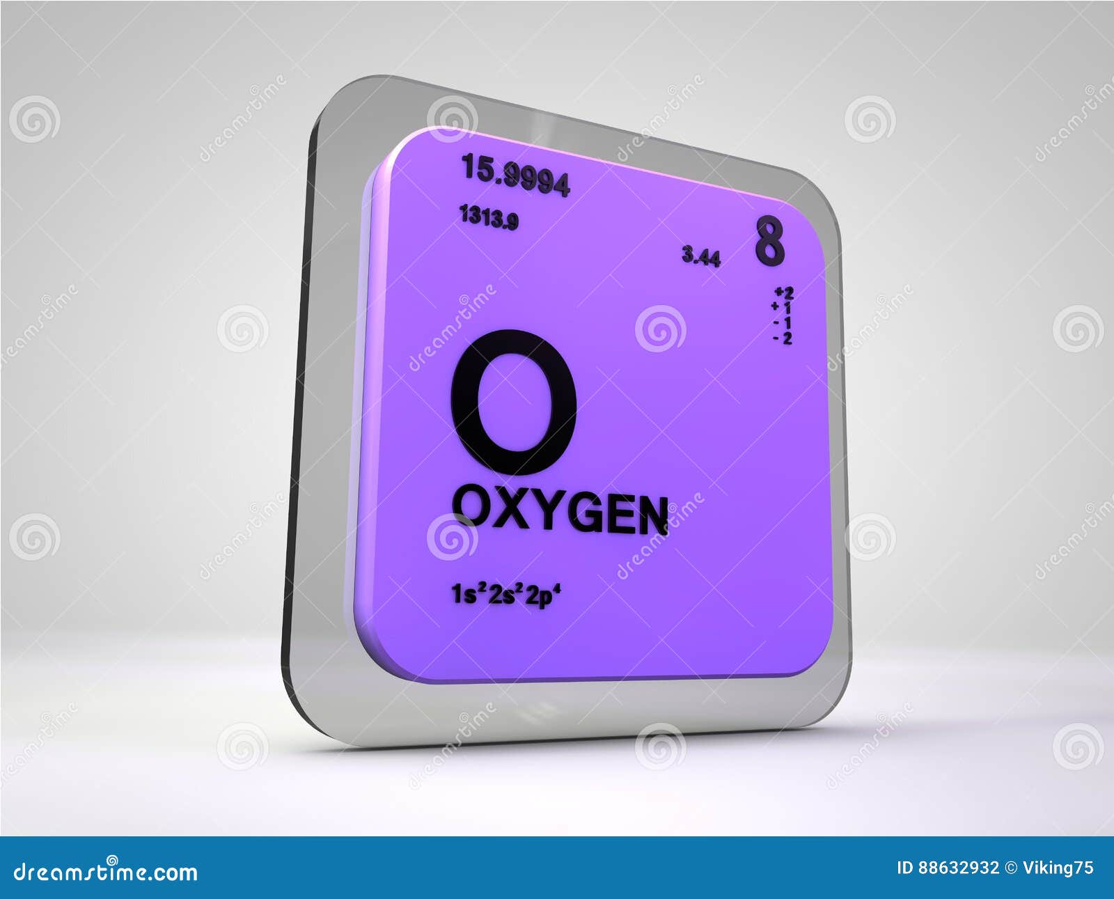Oxigen - O - Chemical Element Periodic Table Stock Illustration ...