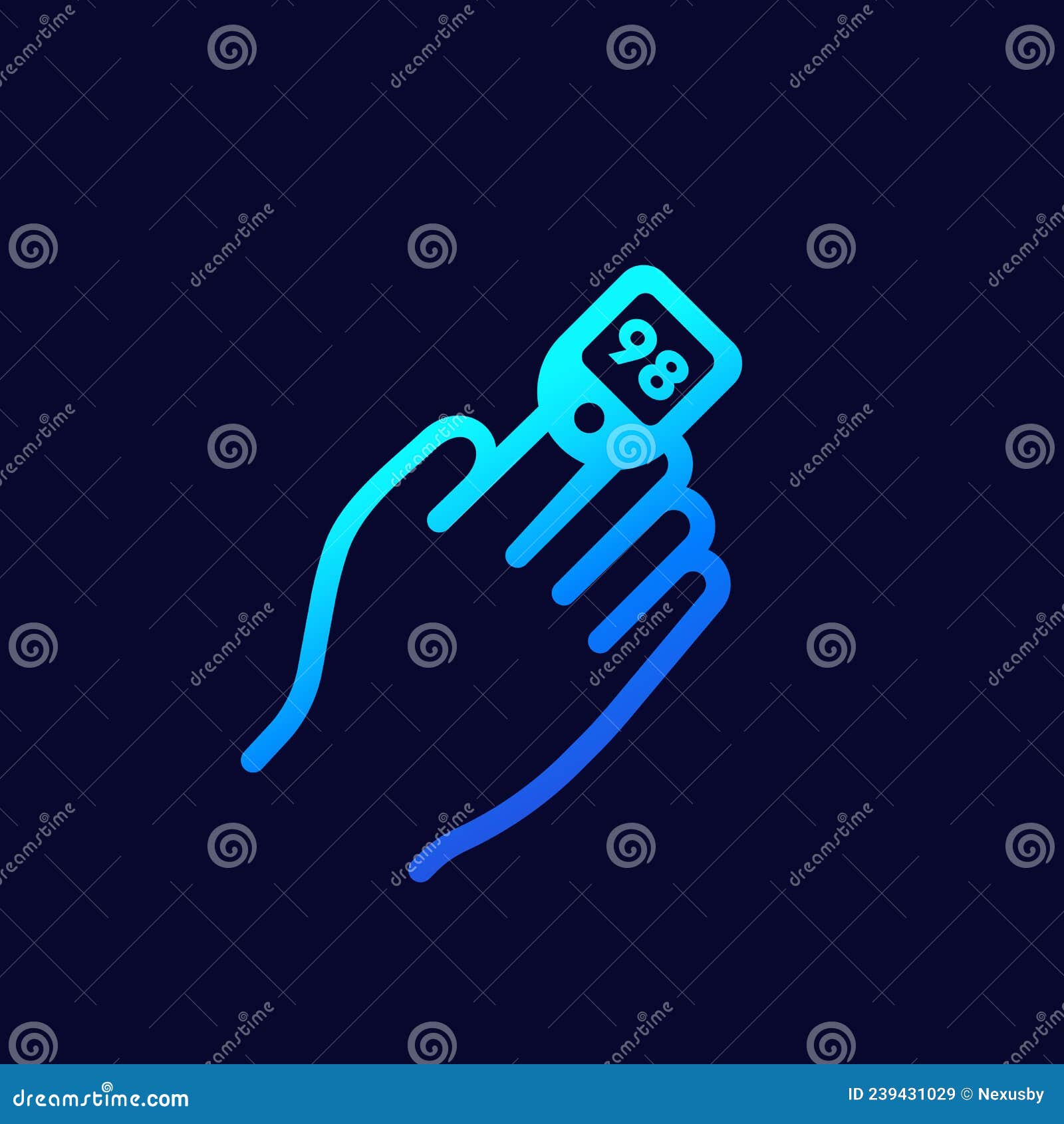 Oximeter Vector Icon, Oxygen Saturation Control Stock Vector ...