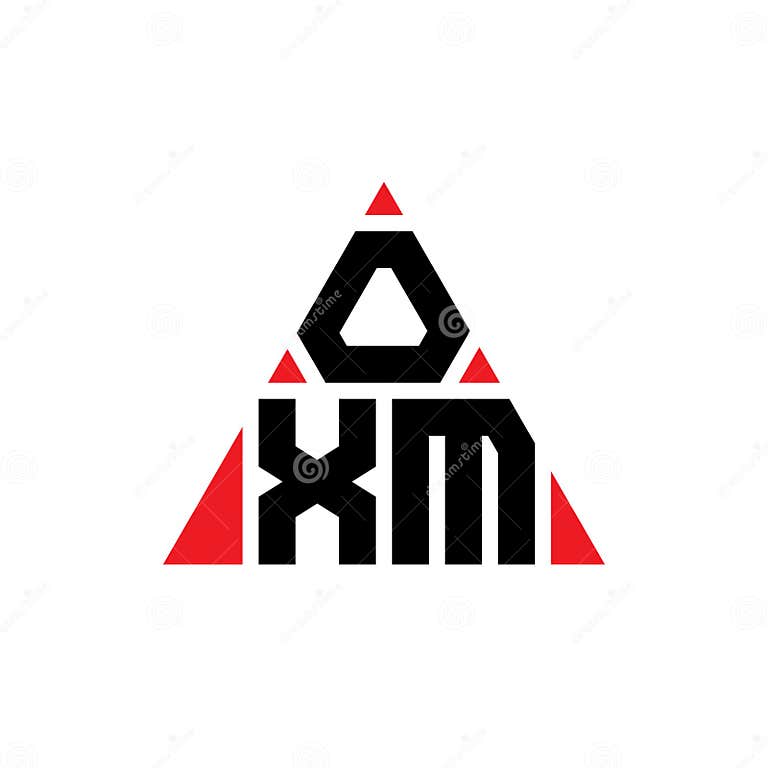 OXM Triangle Letter Logo Design with Triangle Shape. OXM Triangle Logo ...