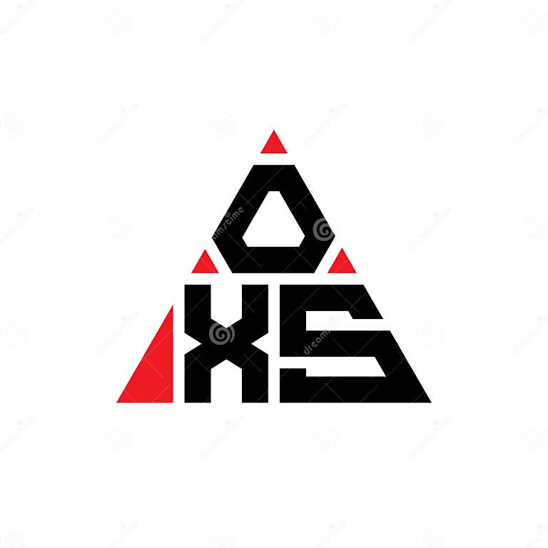 OXS Triangle Letter Logo Design with Triangle Shape. OXS Triangle Logo ...