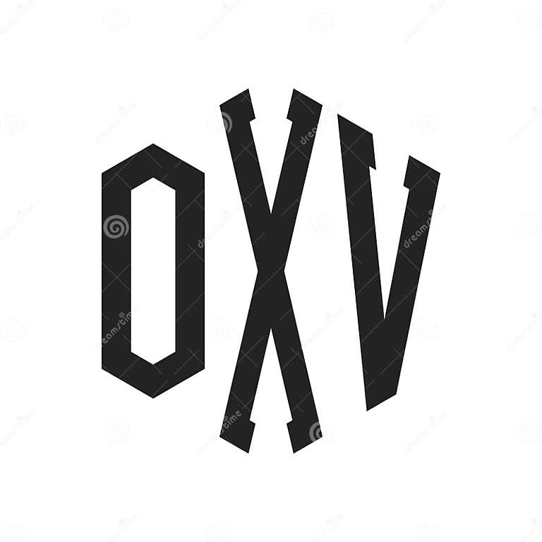 OXV Logo Design. Initial Letter OXV Monogram Logo Using Hexagon Shape ...