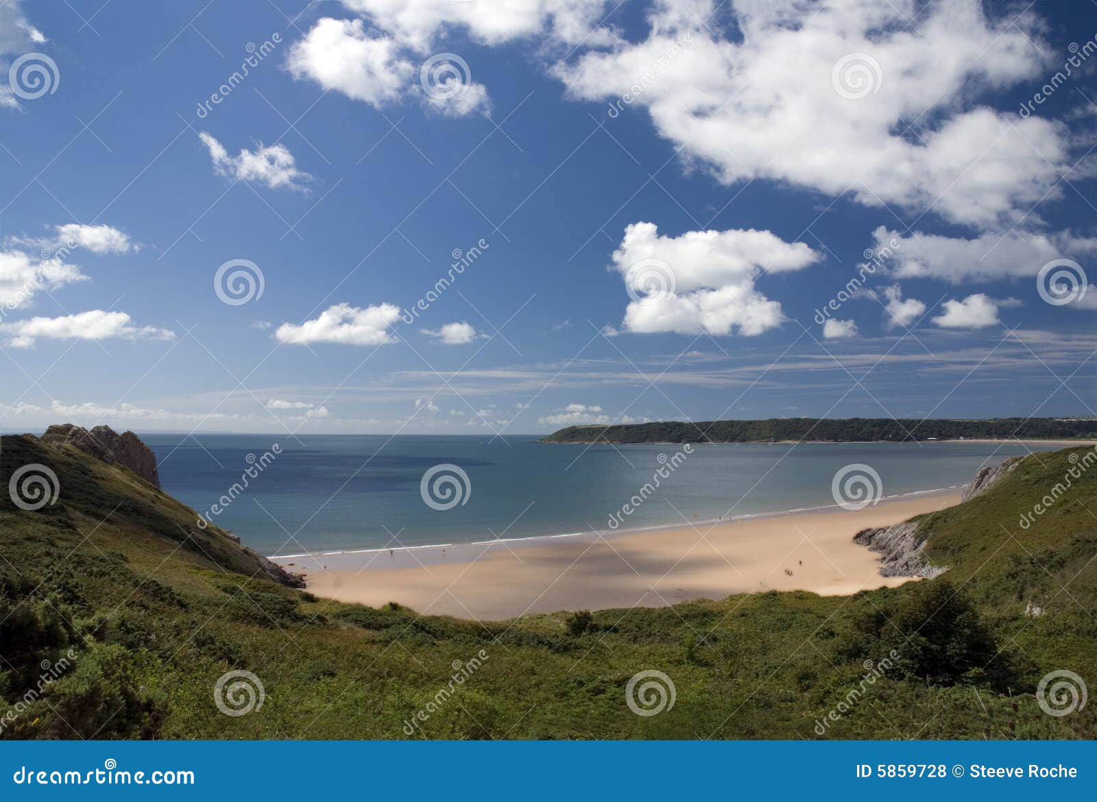 Oxwich Bay - Gower Peninsula. Wales Stock Photo - Image of welsh ...