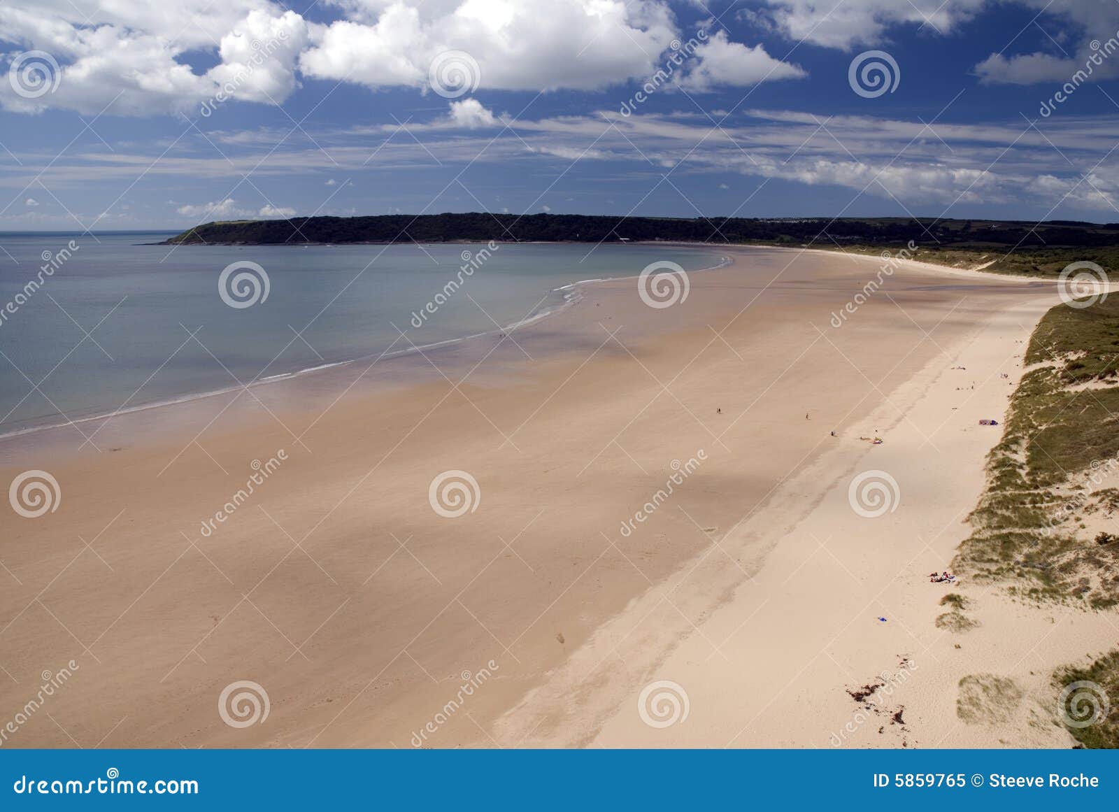 Oxwich Bay - Gower Peninsula. Wales Stock Image - Image of upper ...