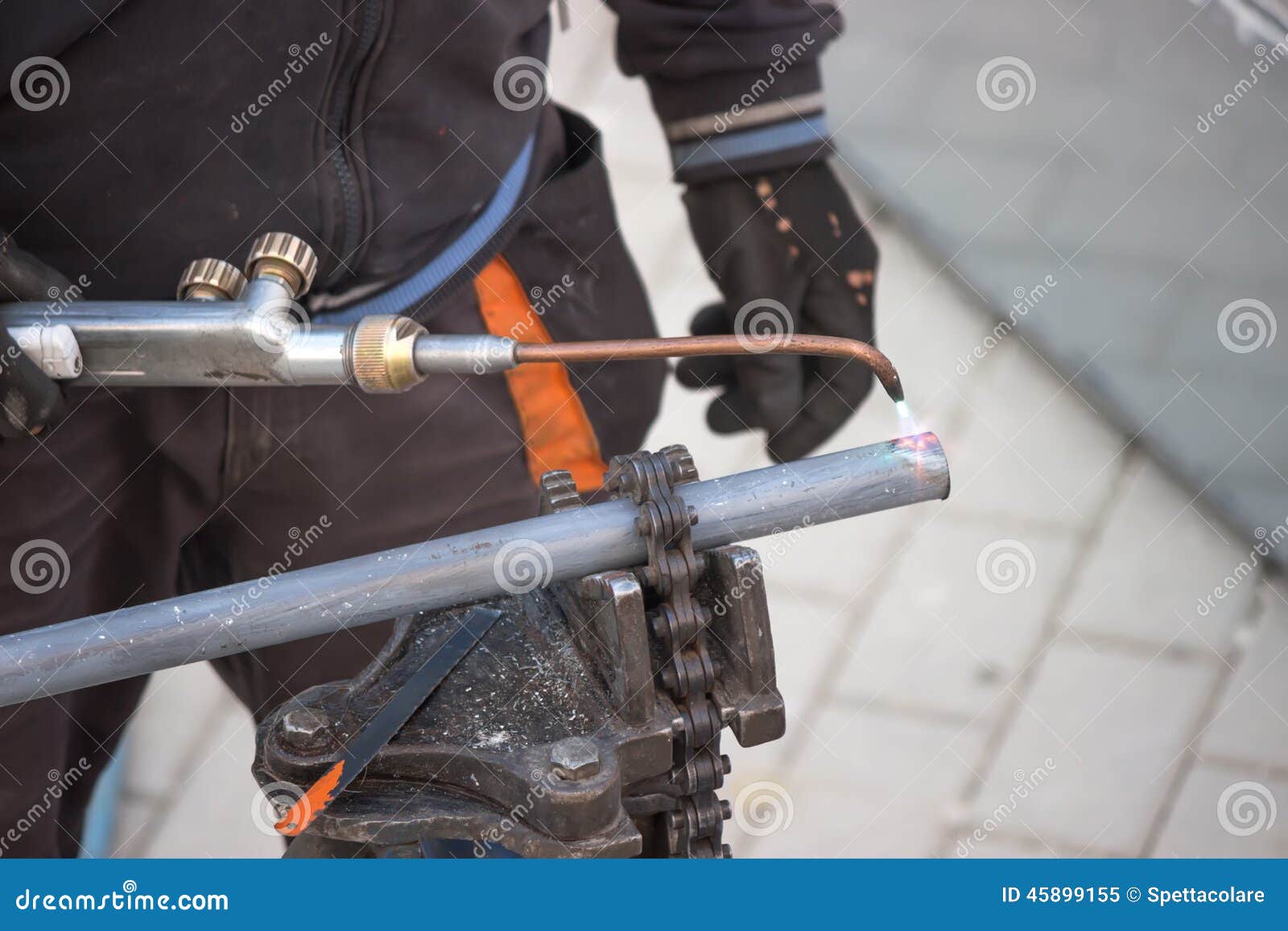 Oxy Acetylene torch stock image. Image of heat, cutting - 45899155