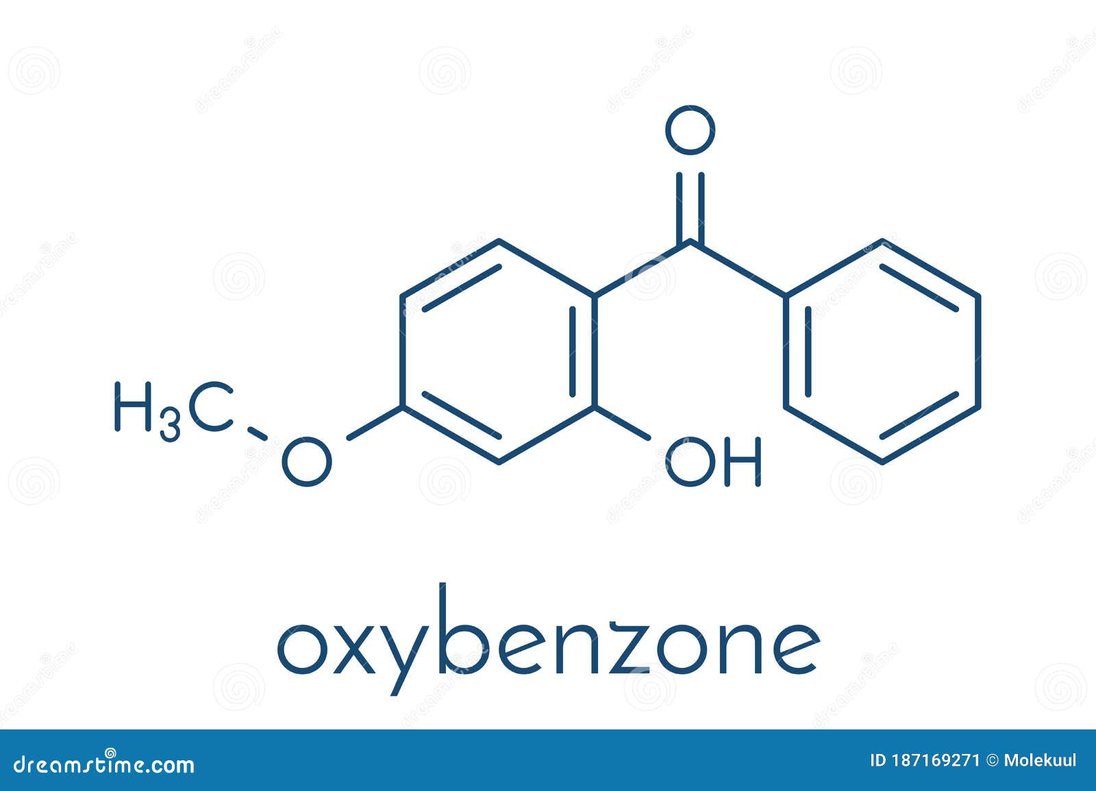 Benzophenone Molecule. Stylized 2D Renderings And Conventional Skeletal ...