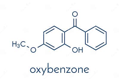 Oxybenzone Sunscreen Molecule. Skeletal Formula. Stock Vector ...