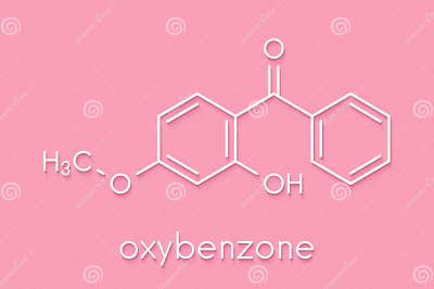 Oxybenzone Sunscreen Molecule. Skeletal Formula. Stock Illustration ...