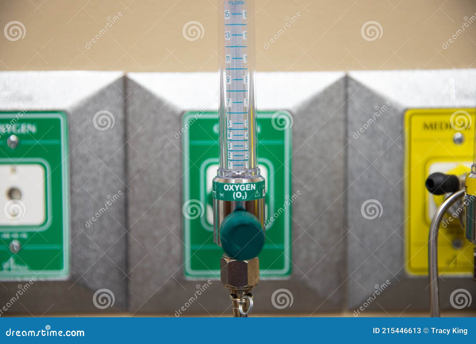 Wall mounted oxygen hookup stock image. Image of control - 215446613