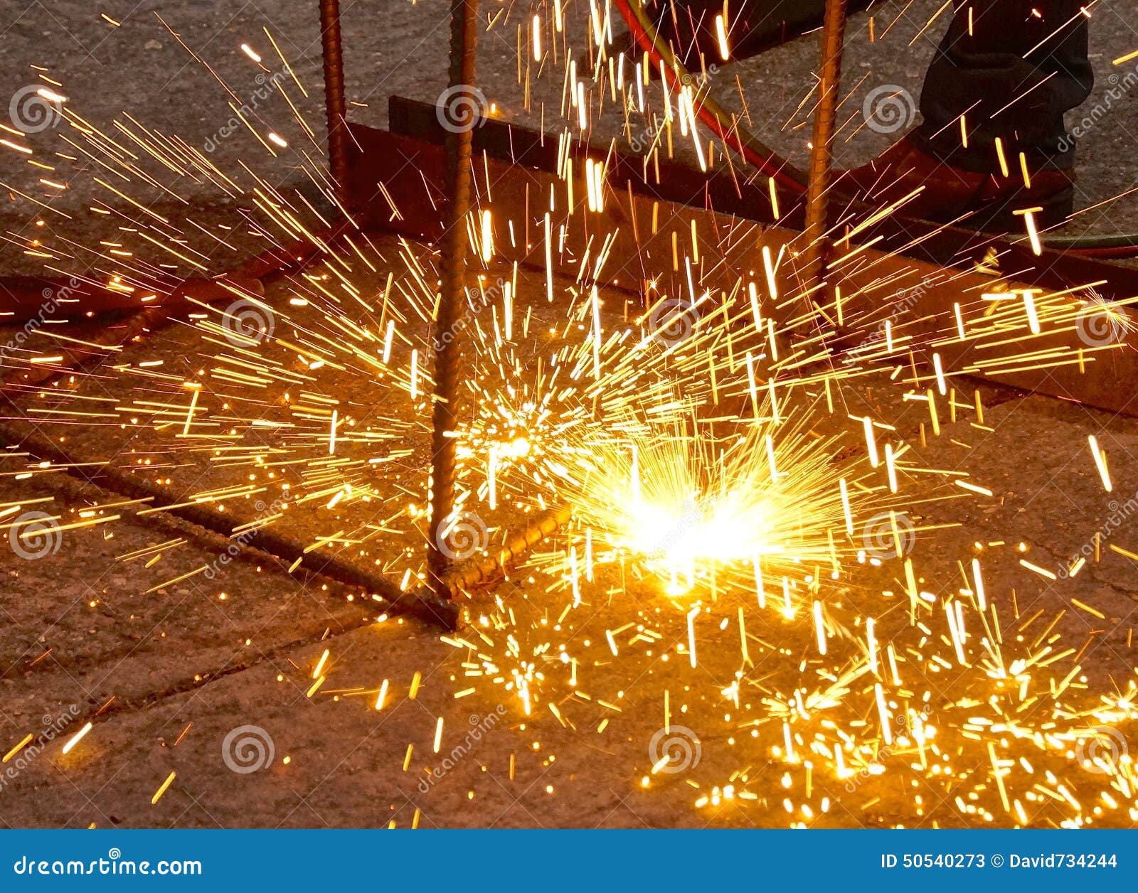 Oxygen and Acetylene Torch Cutting Steel Stock Image - Image of ...