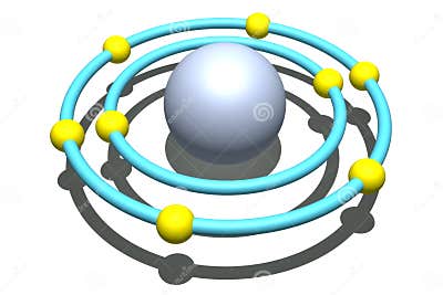 Oxygen Atom on White Background Stock Illustration - Illustration of ...