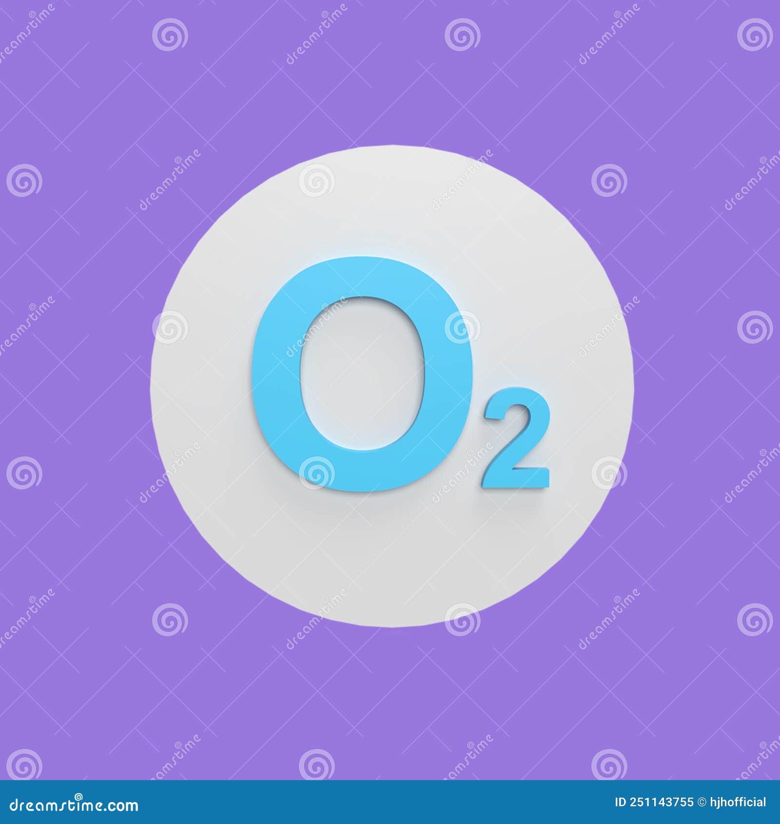 Oxygen Badge 3d Icon Model Cartoon Style Concept. Render Illustration ...
