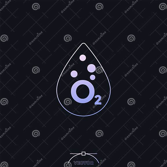 Oxygen in Blood Icon with Gradient Stock Vector - Illustration of design, blood: 348152717