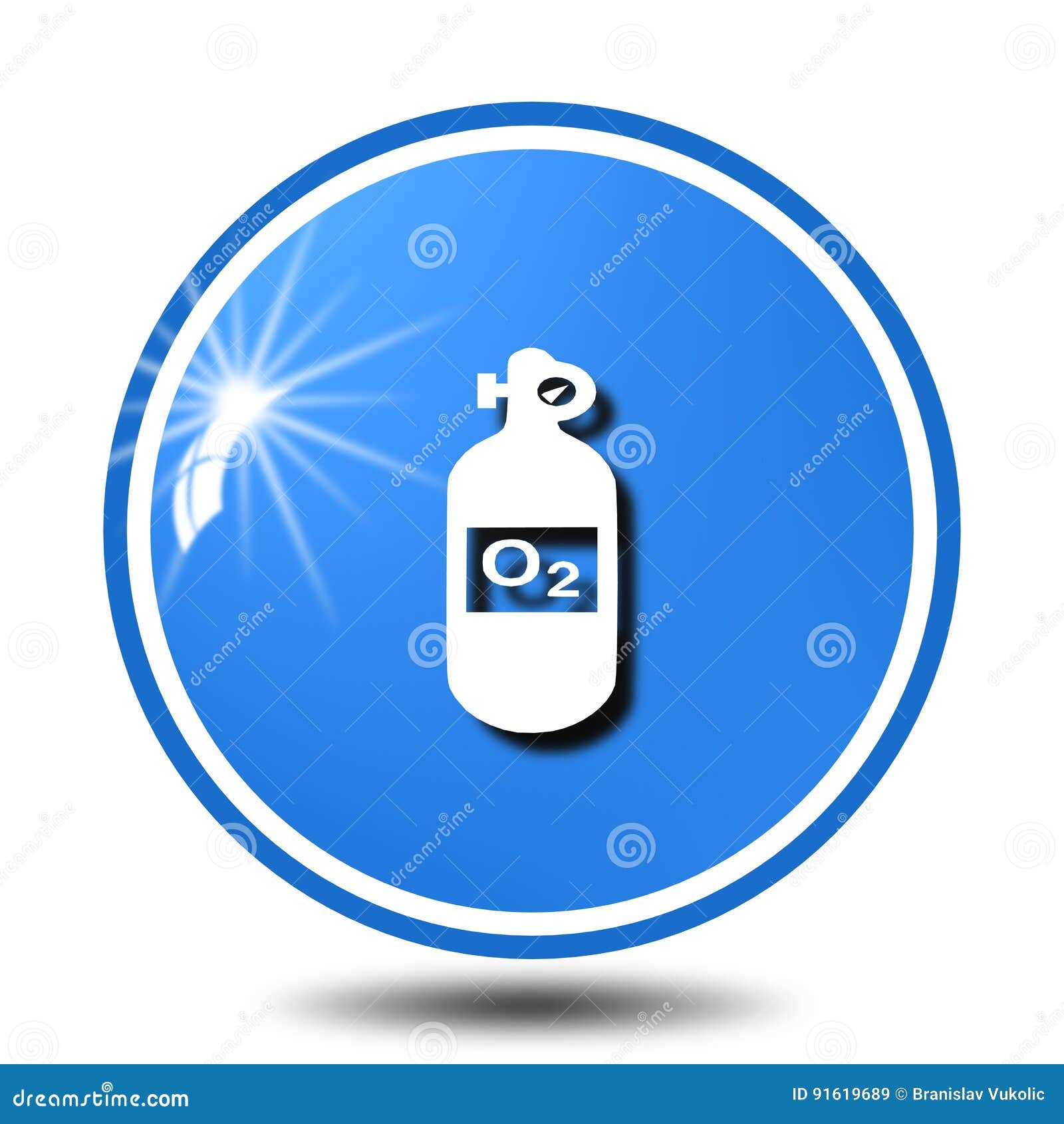 Oxygen Bottle Icon,sing,illustration Stock Illustration - Illustration ...