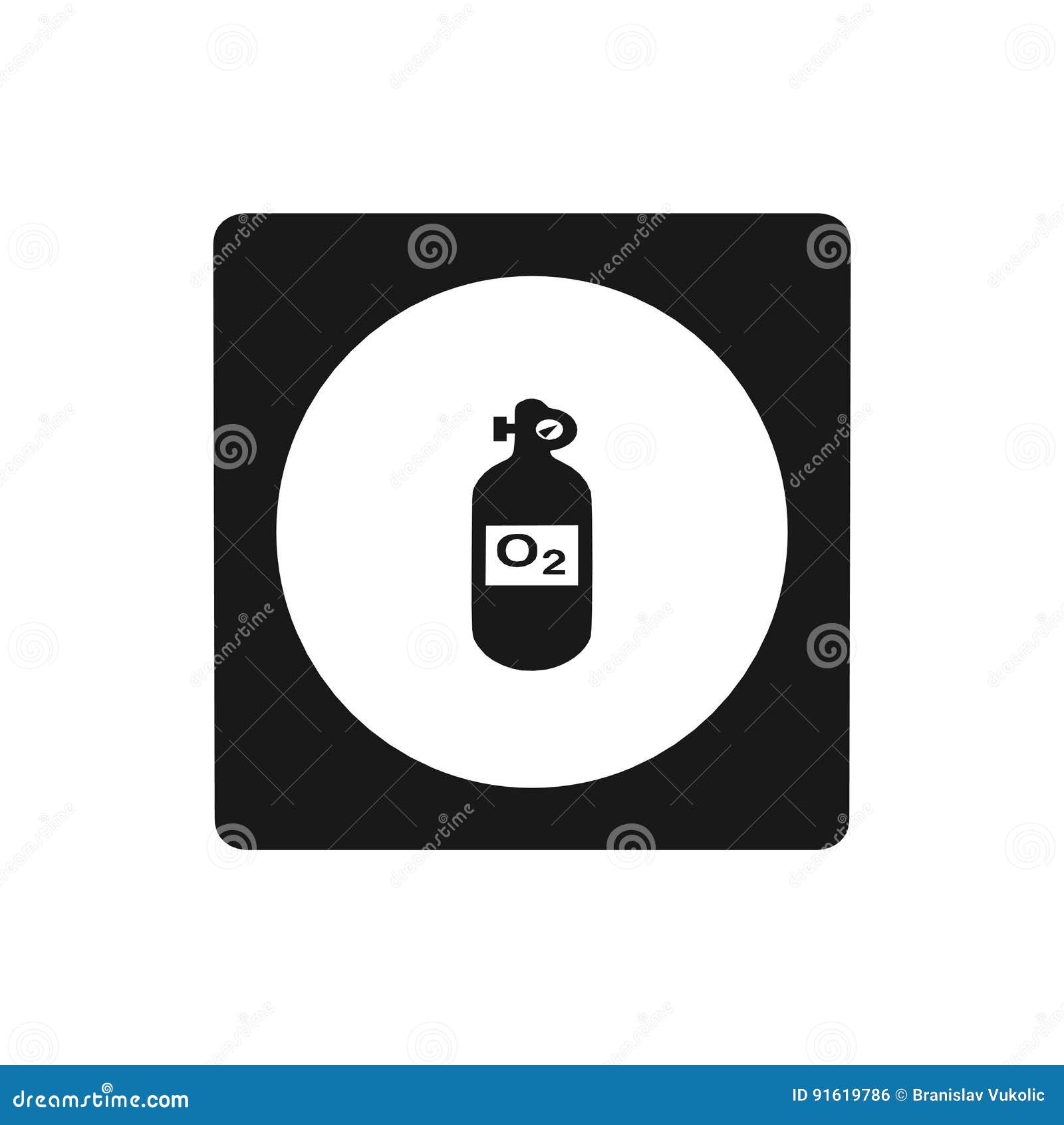 Oxygen Bottle Icon,sing,illustration Stock Illustration - Illustration ...