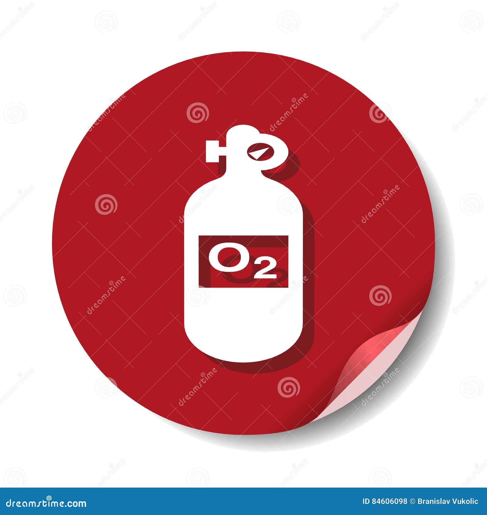 Oxygen Bottle Label, Illustration Stock Illustration - Illustration of ...