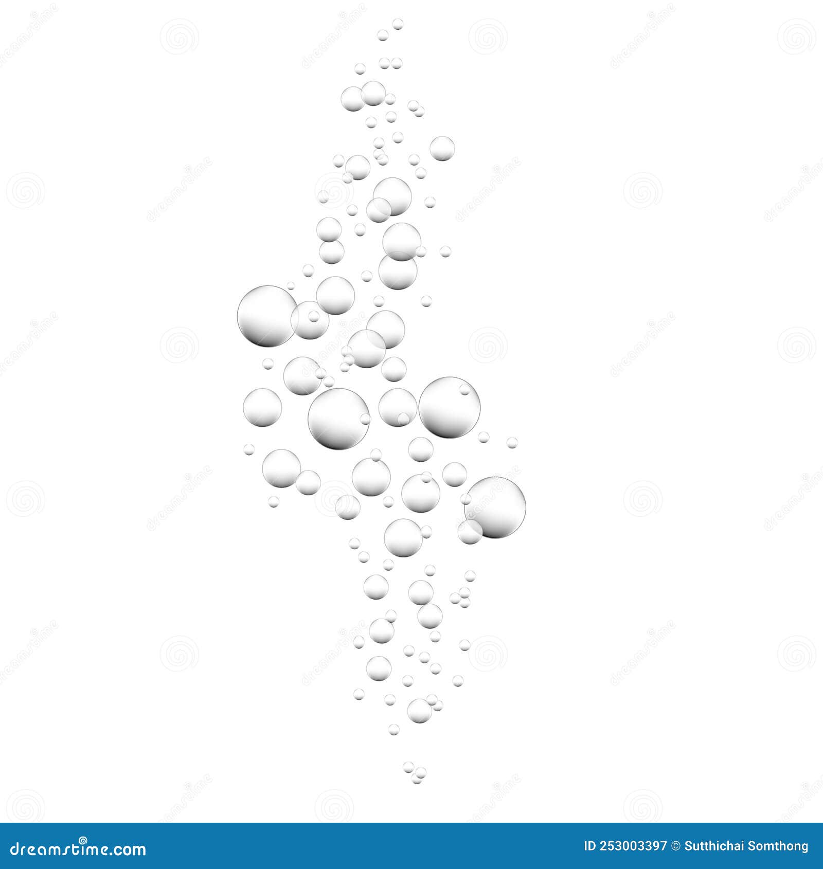 Oxygen Bubble Vector Illustration. Bubbles in Drinking Water Stock ...