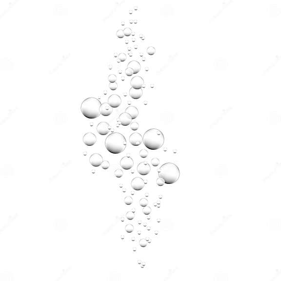 Oxygen Bubble Vector Illustration. Bubbles in Drinking Water Stock ...