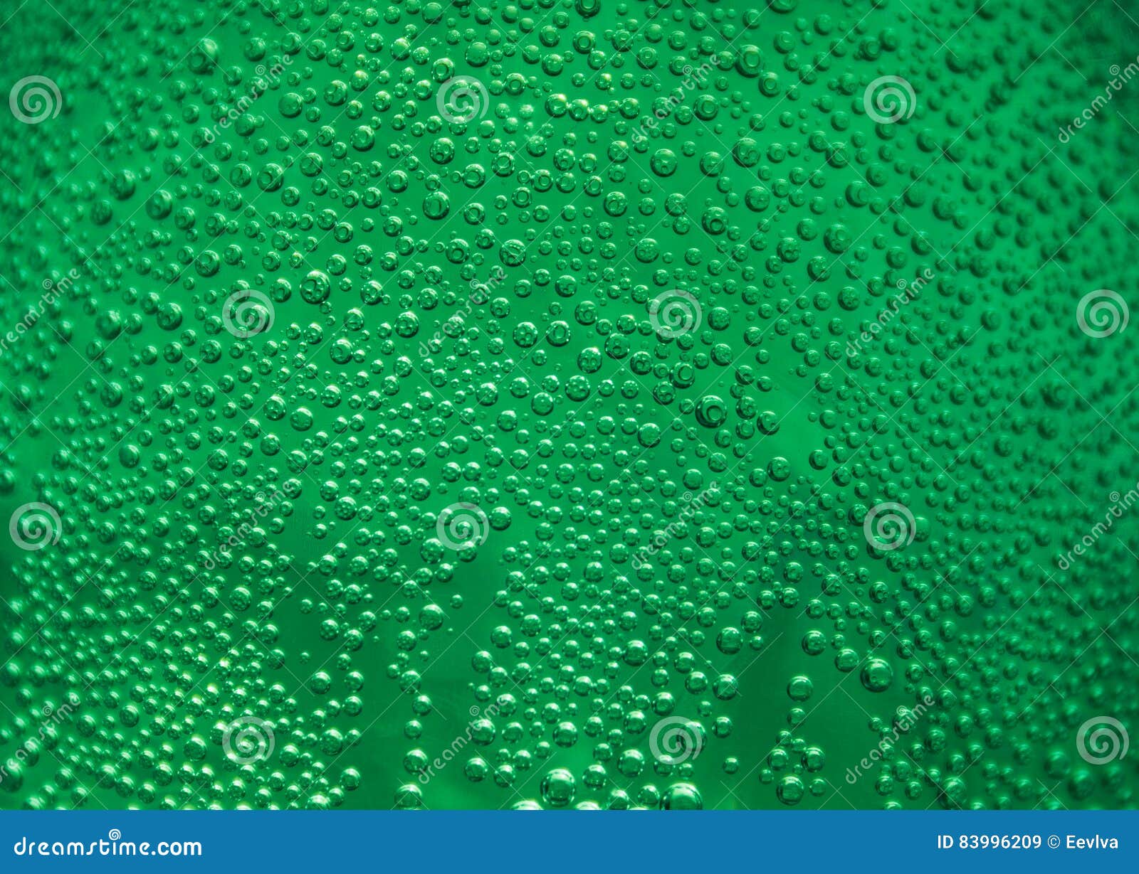 Oxygen Bubbles in the Bottle with Water. Stock Image - Image of ...